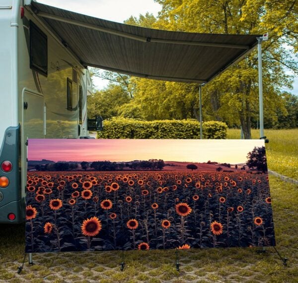 Motorhome side banner sunflowers - camper banner
